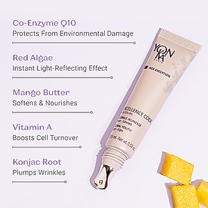Yon-Ka Excellence Code Contours Eye Cream (15ml) Anti-Aging Eye and Lip Treatment with Hyaluronic Acid, Reduce Puffiness and Dark Circles, Paraben-Free