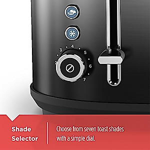 BLACK+DECKER 4-Slice Extra-Wide Slot Toaster, Stainless Steel, Ombré Finish, TR4310FBD,Black/Silver Ombre