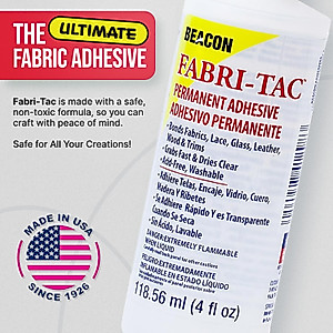 Beacon Fabri-Tac Permanent Adhesive, 4-Ounce (FT4D),1123-34