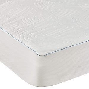Tempur-Pedic Cool Luxury Fitted Mattress Protector – Cool and Comfortable Luxury Knit - Waterproof to Protect Against Spills and Stains – Machine Washable, Queen Sized, White