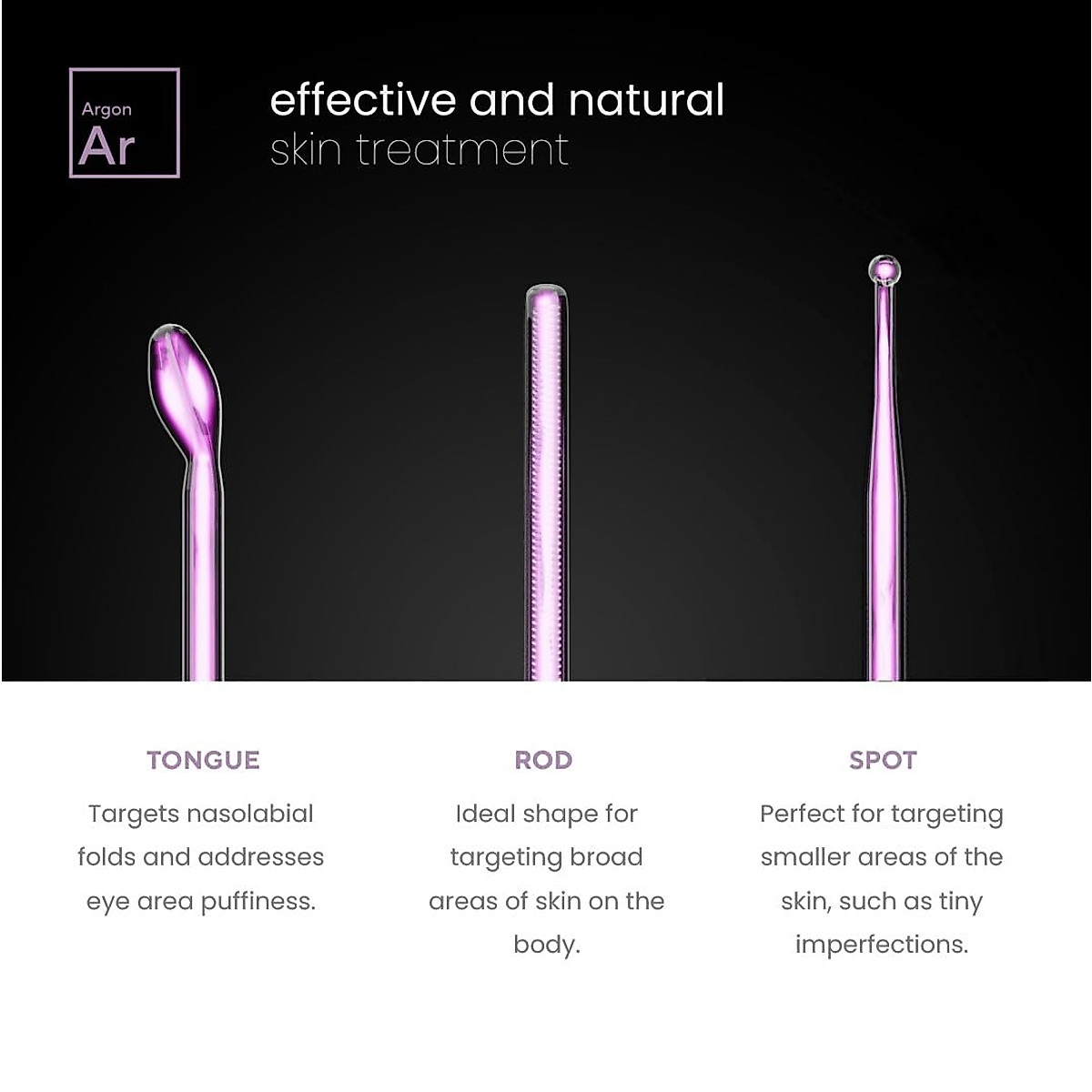 NuDerma Professional Skin Therapy Wand - Portable Skin Therapy Machine with 6 Neon & Argon Wands – Boost Your Skin – Clear Firm & Tighten