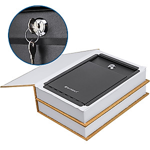 Barska Portable Diversion Dual Book Safe Concealed Lock Box for Secure and Discreet Hidden Storage of Valuables and Personal Items - London & London