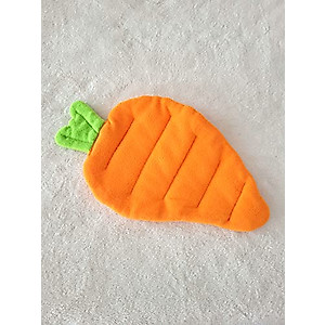 Guinea Pig Bed Mat Washable Pee Pad, Fleece Bedding for Rodent, Reusable Carrot Cage Liner for Rabbit, Hedgehog, Rat, Hamster or Small Animal