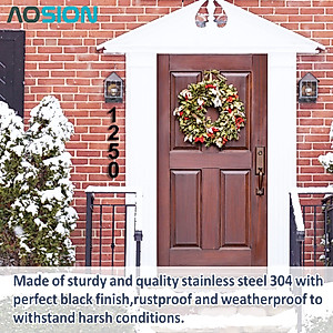 AOSION 8 Inch House Number,Floating Stainless Steel 304 Home Street Number Sign,Large Address Numbers with Screws,Easy to Install,Matt Black (Number 0)