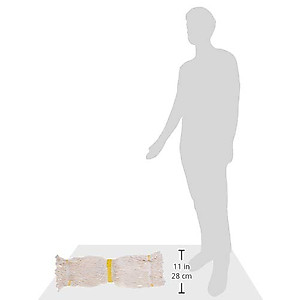 Genuine Joe GJOSWH1B, Narrow Band Blend Small White Mophead