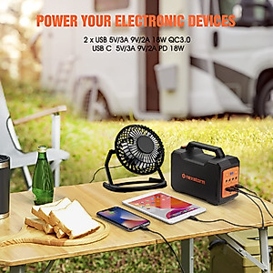 Nexstorm 155Wh Portable Power Station, 42000mAh Camping Generator Power Station with Flashlight Bulbs DC USB Type C Ports, Solar Charger Battery Pack for Home Emergency Gift