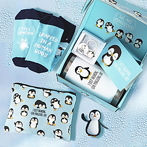 Penguin Gifts Set for Women, Christmas Gifts Set for Women, Penguin Gifts for Girls, Penguin Gifts for Women Unique Penguin Stuff for Friends/Teacher/Girlfriend with Tumbler Cup(PENGUIN GIFT SET)