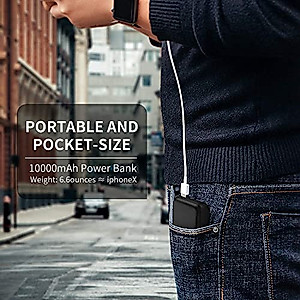 MRBIU 5v 2a Heated Vest Battery Pack,Micro Power Bank 10000mah for Heated Jacket,Dual USB LCD Display Portable Charger,External Battery for iPhone, Android etc.