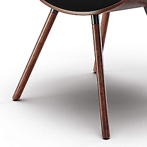 SIMPLIHOME Marana 18 Inch Mid Century Modern Dining Chair in Black Vegan Faux Leather, For the Dining Room