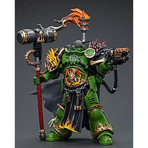 Pipigirl JoyToy 40K Space Marine Genuine License 1/18 Action Figure, Ultramarines Intercessors, 4.88 inch Models Space Marines Action Figures Kits (Salamanders Captain Adrax Agatone)