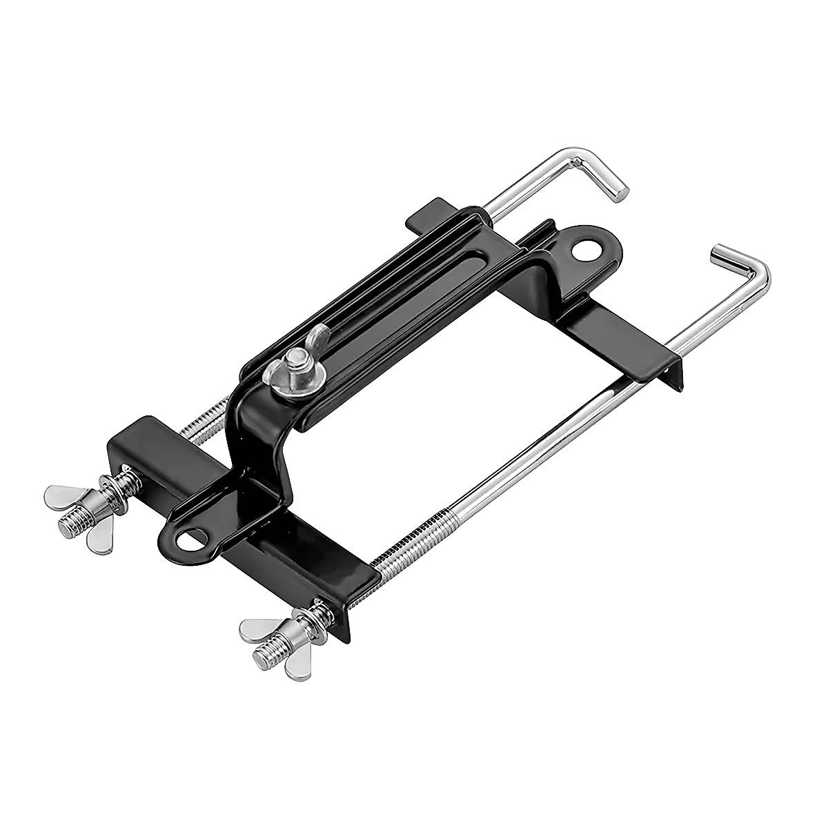 AUCELI Car Battery Hold Down Kit, Standard Storage Battery Bracket with Rods and Bolts, Adjustable Height Crossbar Battery Hold Down Tray Holder, Universal Auto Replacement Accessories