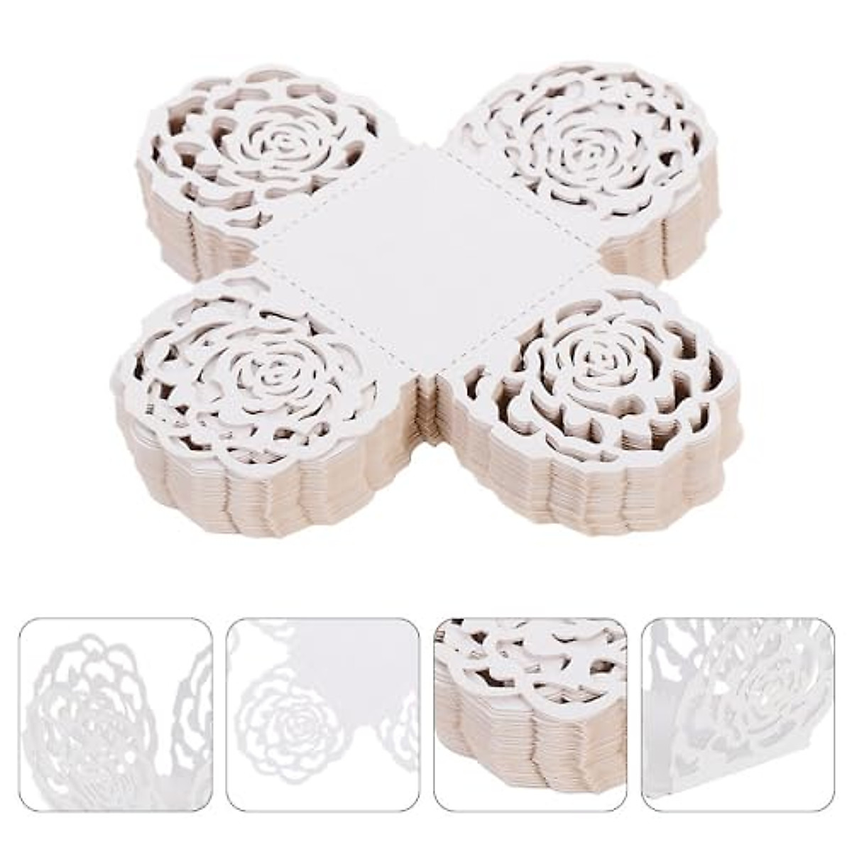 Kichvoe Gift Wrapping Paper Chocolate Packing Paper 100pcs Candy Cups Truffle Wrapper Muffin Liner Flared Paper Baking Cup Cupcake Case Tray for Bridal Shower Birthday Wedding Wedding Decor