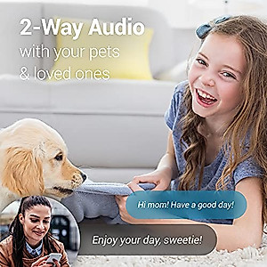 Bosma XC Pet Camera, Full HD WiFi Indoor Security Camera, 360 View and Super Wide Angle, Two-Way Audio and Video, Night Vision, Motion and Sound Detection, Local Storage, Easy Installation