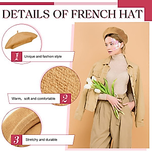 20 Pieces Wool Berets for Women French Beret Multicolored Painters Hat Winter Artist Beret Hat for Women Girls Men Party Indoor Outdoor