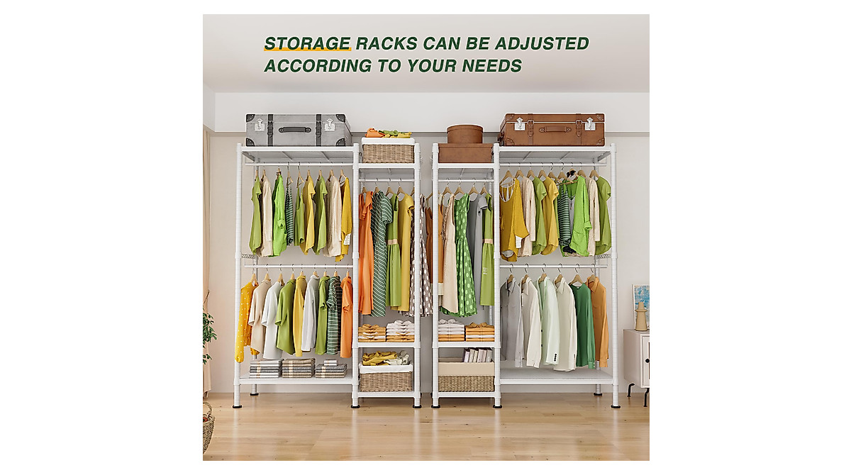 Heavy Duty Garment Rack - Adjustable & Sturdy Clothes Organizer