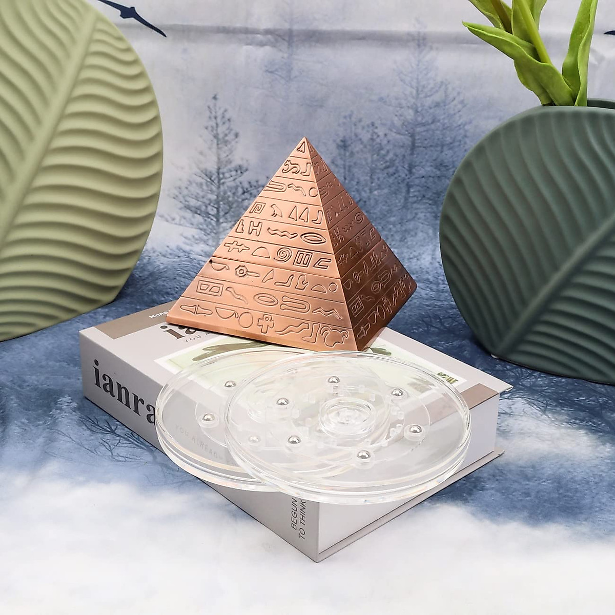 Kepfire 6 inch Clear Acrylic Lazy Susan Turntable Organizer Ball Bearing Revolving Display Base Kitchen Spice Rack Cake Makeup Table Decorating