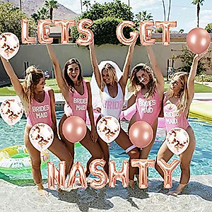 JeVenis Rose Gold Lets Get Nashty Balloons Nashville Bachelorette Party Decor Nash Bash Bachelorette Party Decorations Lets Get Nashty Sign Nashville Party Supply