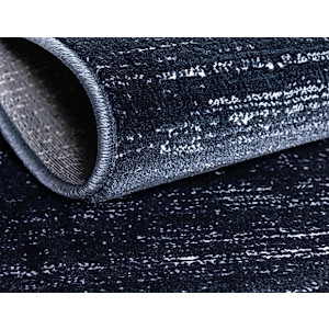 Unique Loom Jill Zarin Uptown Collection Area Rug - Madison Avenue (8' x 10' Rectangle, Navy Blue/ Ivory)