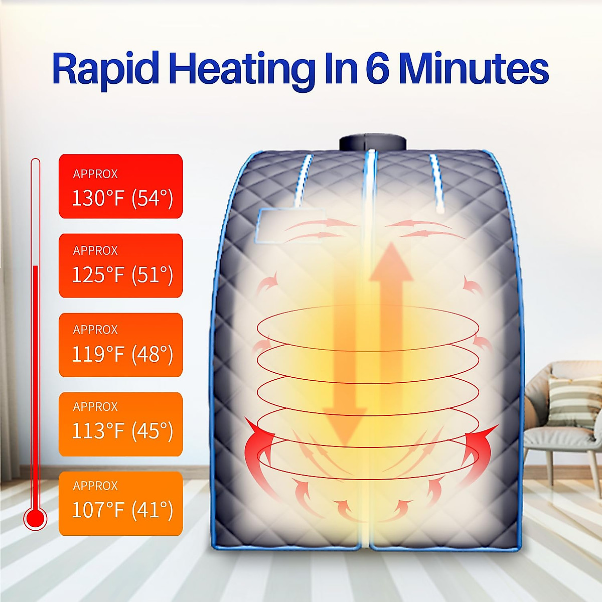 TOREAD Single Person Sauna Portable Folding Steam Sauna with 1000W&2.6L steam Generator, Personal Sauna Tent for Relaxation, Fast Heating in 6 Min, with Remote Control, Black