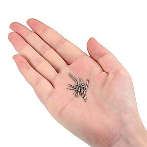 Tool parts 0.8x12mm Dowel Pins - 100pcs Round Head Flat Chamfered End Dowel Pin