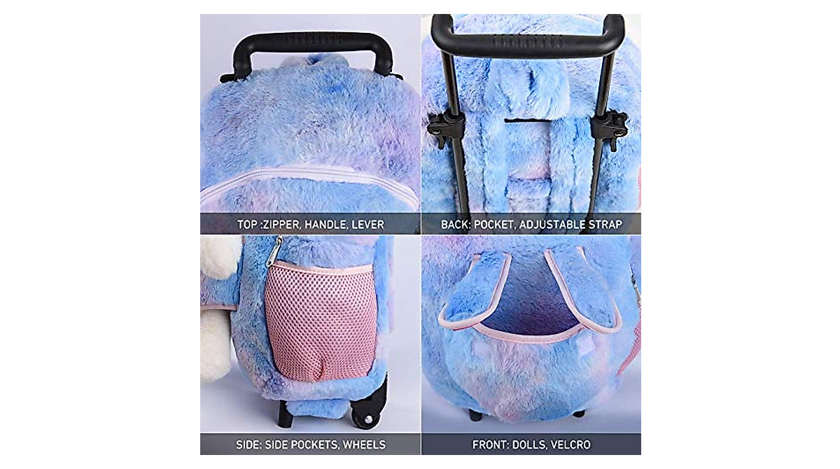 Funday Unicorn Kids Backpack - 3-Way Trolley & Plush Toy