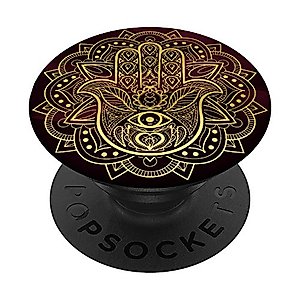 Yoga Mandala Flower Hamsa Hand Yoga & Meditation Woman PopSockets PopGrip: Swappable Grip for Phones & Tablets