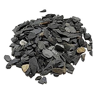 Natural Slate Stone - 1/4 to 1/2 inch Slate Gravel for Aquascaping Aquariums, Miniature or Fairy Garden, Aquarium, Model Railroad & Wargaming (1)