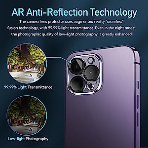 ivoler [4 Pack] Camera Lens Protector for iPhone 14 Pro Max /14 Pro Camera Screen Protector Tempered Glass[Case Friendly][New Version],Scratch-Resistant,Easy Installation,Clear+Black Circle