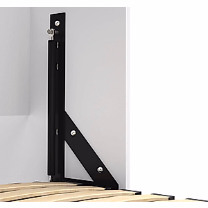 Bestar Versatile Queen Murphy Bed with Closet Organizer (92W) in White, Sleeping Arrangement and Wardrobe for Multipurpose Room