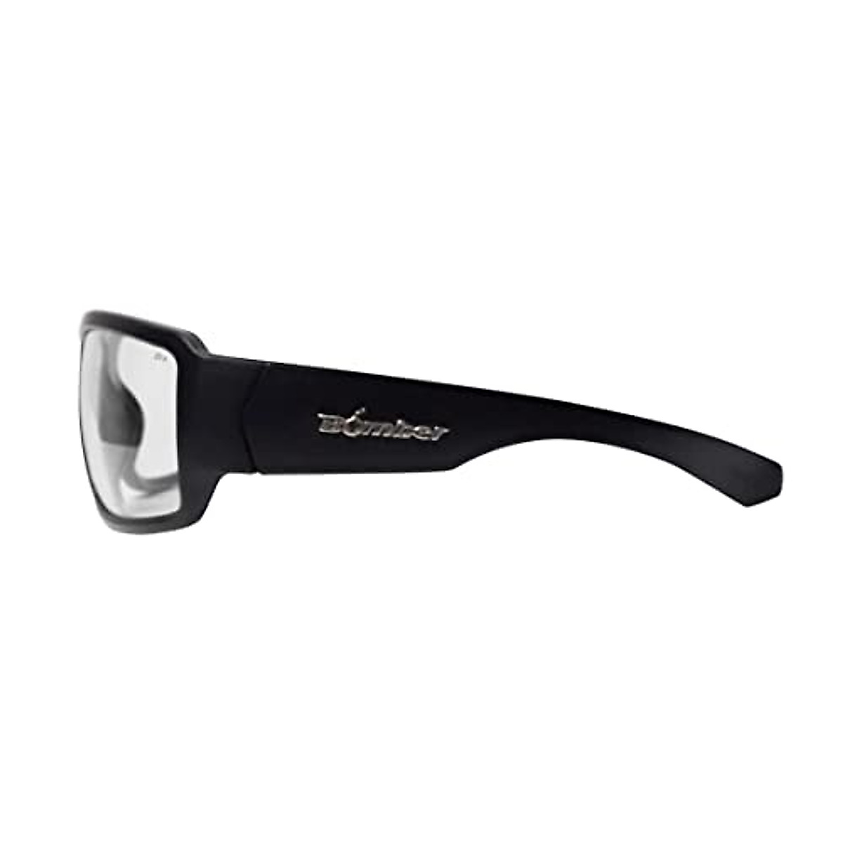 BOMBER Clear Safety Glasses for Men, Matte Black Frame with Polycarbonate Clear Safety Lens z87 Compliant BG101 Safety Glasses, Fitment style for men women