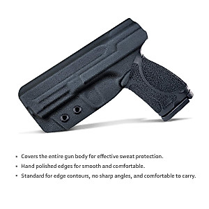 POLE.CRAFT M&P 2.0 9mm Hoster IWB KYDEX for Smith & Wesson M&P 9mm M2.0 4"/4.25" Pistol Case - Inside Waistband Concealed Carry Holster S&W M&P 9mm 2.0 Gun Pouch Accessories