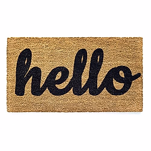 Children's Sized Door Mat for Play House - Kids Size Floor Mat (Hello)