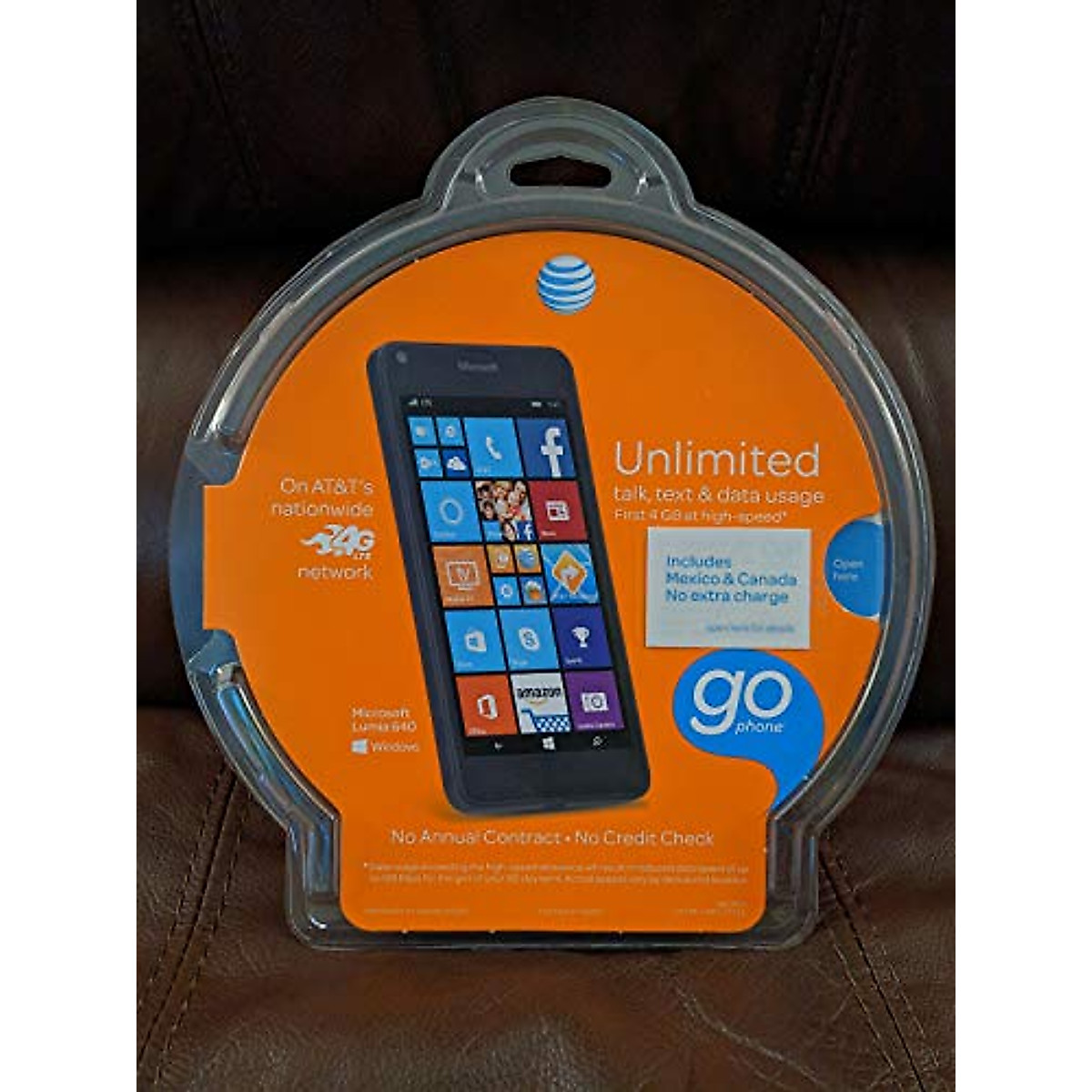 Lumia 640 4G LTE Smartphone, 6764A with 8GB Memory Cell GoPhone - Black - Compatible with Microsoft Nokia 8.1 Phones -Carrier Locked to AT&T Wireless