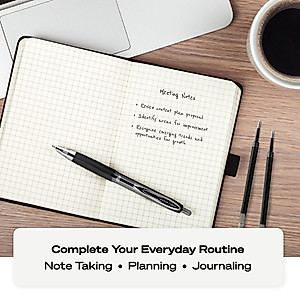 Black Retractable Gel Pens 12 Pack with Micro Points, Uni-Ball 207 Signo Click Pens are Fraud Proof and the Best Office Pens, Nursing Pens, Business Pens, School Pens, and Bible Pens