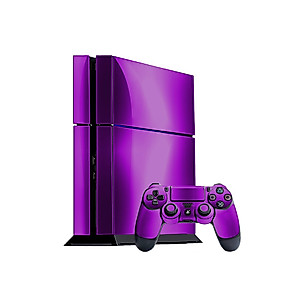 Purple Chrome Mirror - Vinyl Decal Mod Skin Kit by System Skins - Compatible with PlayStation 4 Console (PS4)