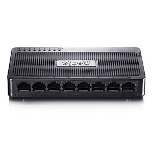 Netis ST3108S 8 Port 10/100Mbps Fast Ethernet Switch | Desktop Ethernet Splitter, Ethernet Hub, Plug and Play, Traffic Optimization Auto-Negotiation RJ45 Ports with Compact Design