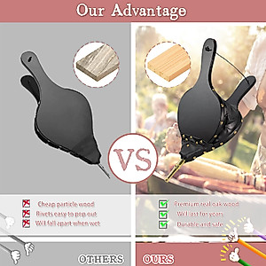 EsLuker.ly Fireplace Bellows Indoor 15.5" x 7", Wood Air Blower with Hanging Strap Cast Nozzle Hand Bellow Pump for Fire Pit Wood Stove BBQ Outdoor Camping (Black)