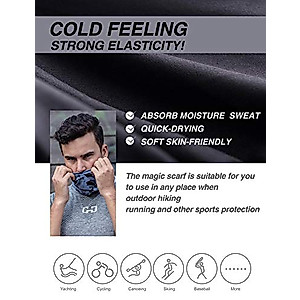 SUPREAKER 6 Pack Camo Cooling Neck Gaiters for Men Summer, Silk Bandana UV Protection for Motorcycle Hiking, Head Scarf face mask Cover Outdoor Windproof