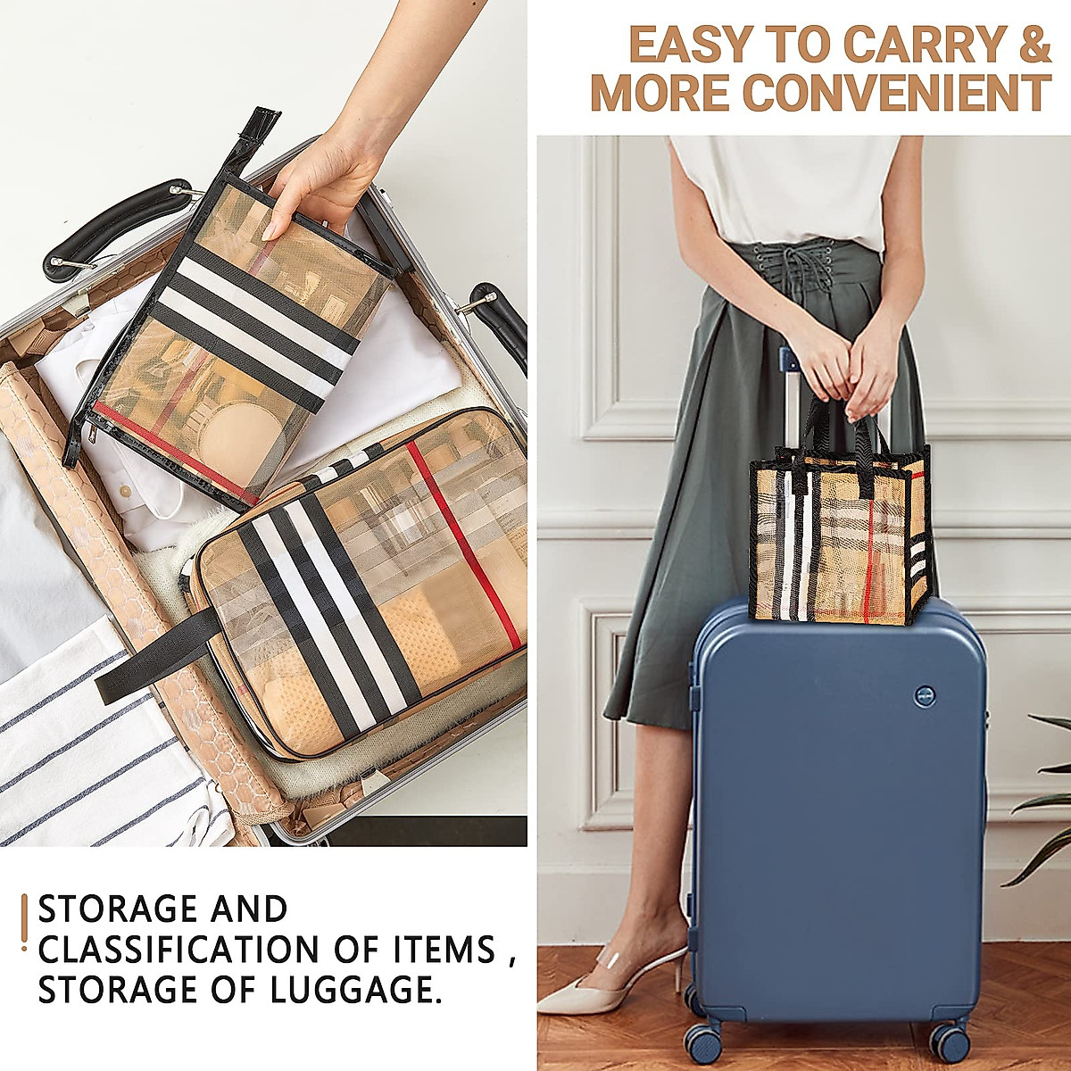 kancehinage Nail Polish Organizer Bag, Double Layer Large Nail Polish Organizers Case Portable Carrying Bag 3