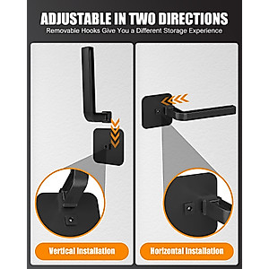 Sunfanie Hat Rack for Hat Storage (4-Pack), Multi-Purpose Hat Organizer, Strong Adhesive Hat Hooks for Wall Hat Organizer for Baseball Caps, Two Mounting Options Hat Hook, Black