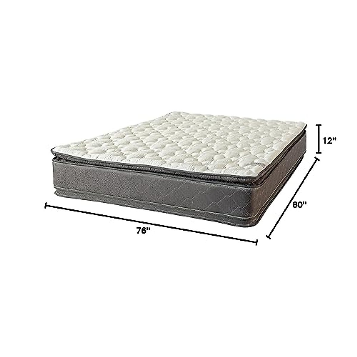 Nutan, 12-Inch Euro Top Firm Foam Encased Mattress/Orthopedic Support for A Restful Night, King