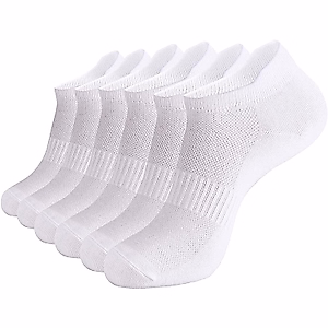 brookhaus Women Ankle Socks, 6/10 Pairs Women's Athletic Socks, Low Cut Running Socks, No-Show Sport Socks With Tab