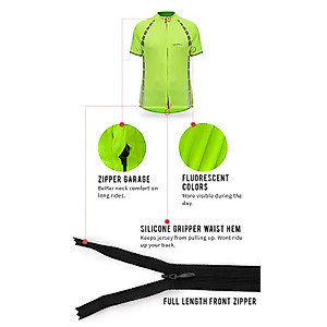 ReflecToes High Visibility Cycling Jersey - Reflective Hi-Viz Cycling Shirt Men and Women Yellow