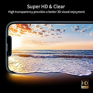 UNBREAKcable Privacy Screen Protector for iPhone 14 / iPhone 13/13 Pro [2-Pack], Shatterproof Tempered Glass [True 28°Anti-Spy ] [Easy Installation Frame] [9H Hardness] [Bubble Free] for Apple 6.1''