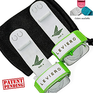 LEVIERO Gymnastics Grips Set, Grips for Gymnastics Girls, Dowel Grips with Soft Leather, Velcro Wrist Straps, and Adjustable Finger Holes, for All Ages - (White, 1)