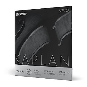 D'Addario Kaplan Vivo Viola Strings - Full Set - KV410 LM - Viola Strings - Long Scale, Medium Tension