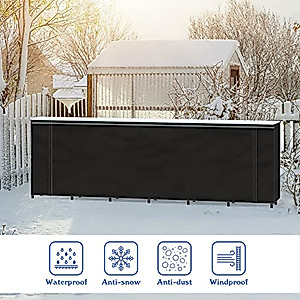 NANANARDOSO 8ft Firewood Rack with Cover, Heavy Duty Steel Construction, Weather Resistant, Adjustable Log Stacker Stand, Large Capacity, Waterproof for Wood Storage