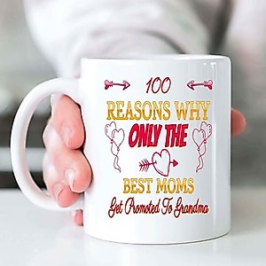 Funny Grandmothers Gift, the Gift for Grandmom To Be - for Moms Navy Multicoloured Unisex Sweat 11 Oz White Ceramic Coffee Mug