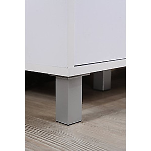 Hodedah Import Island with Spice Rack & Towel Rack Kitchen Cabinet