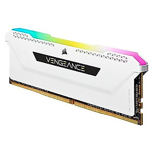 Corsair Vengeance RGB Pro 16GB (2x8GB) DDR4 3600 (PC4-28800) C18 1.35V Desktop Memory - White (CMH16GX4M2D3600C18W)